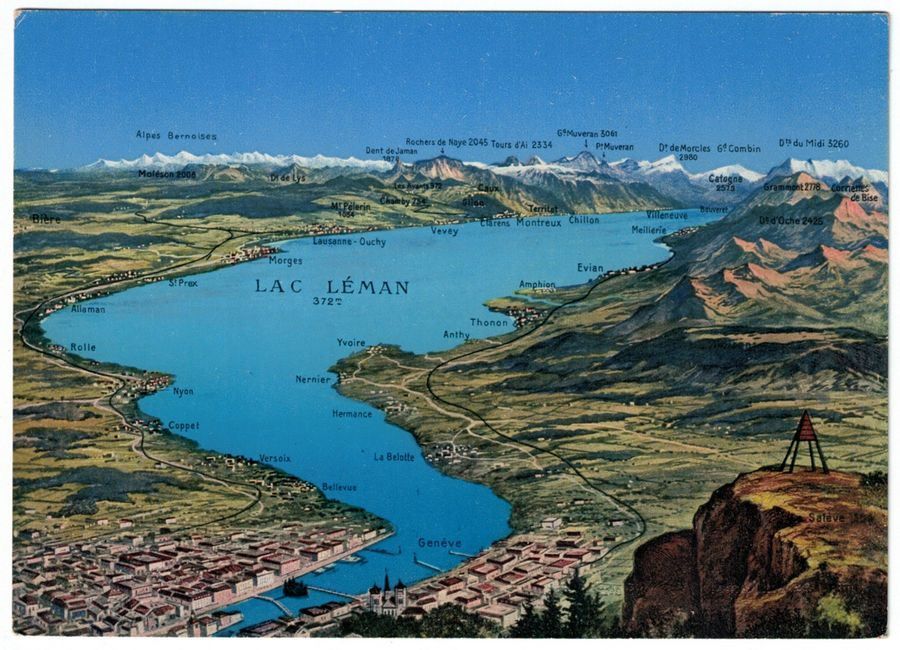 Panorama-AK Lac Léman Genève | Kaufen auf Ricardo