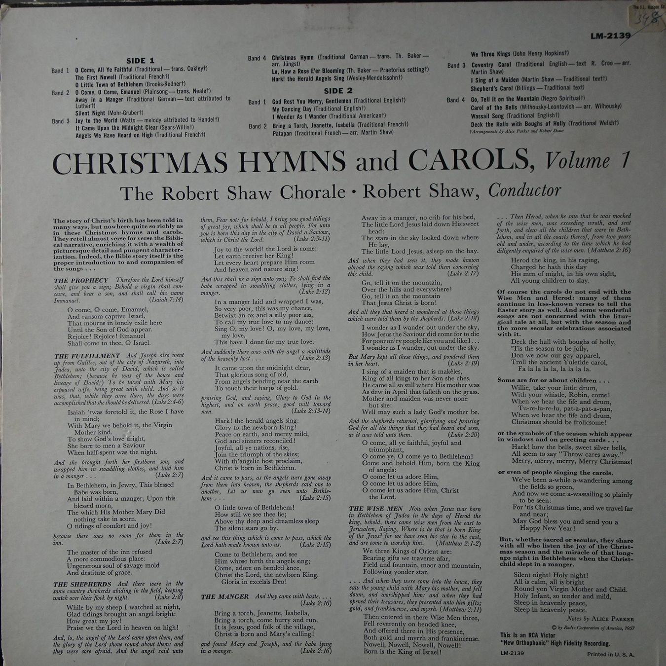 Robert Shaw Chorale – Christmas Hymns And Carols (Gebraucht) in Muhen ...