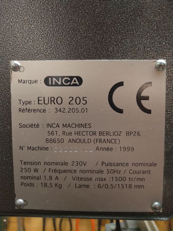 Inca Bandsäge Euro 205 (Gebraucht) in Zürich für CHF 210 – nur Abholung ...