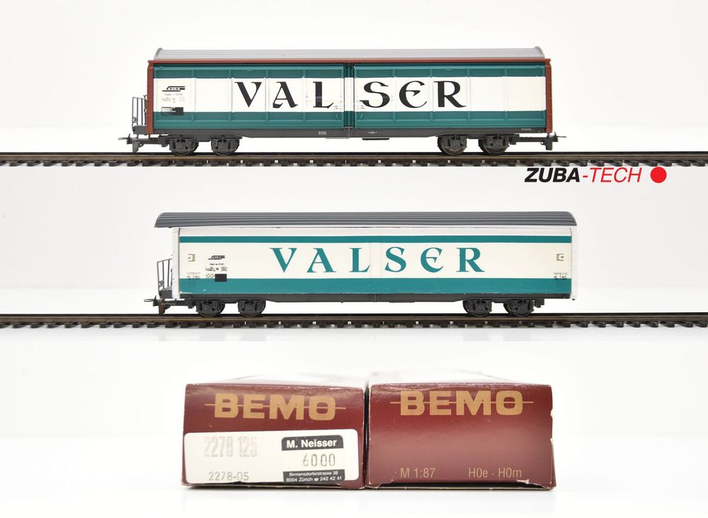 Bemo/Wabu 2x Schiebewandwagen Valser der RhB H0m GS mit OVP (Gebraucht) in St. Gallen für CHF ...
