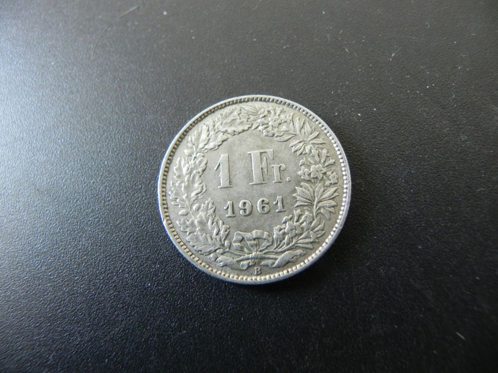 Schweiz 1 Franken 1961 B Silber (Gebraucht) in Biel/Bienne für CHF 2.4 – mit Lieferung auf ...