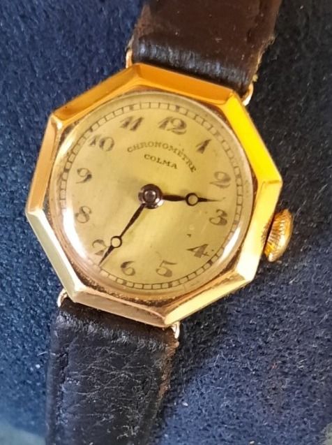 COLMA CHRONOMETRE 14K 0,585 GOLD ANTIK DAMENUHR (20MM) | Kaufen auf Ricardo