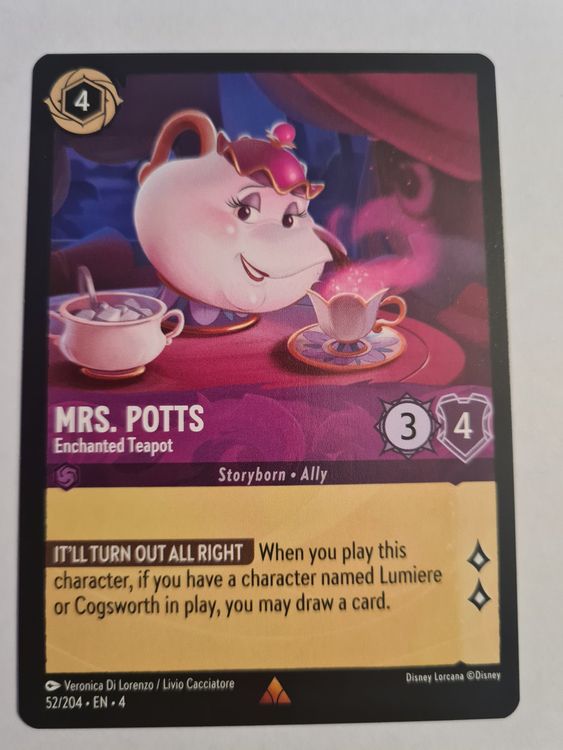 Mrs. Potts - Enchanted Teapot, 052/204-EN-4 (Neu (gemäss Beschreibung ...