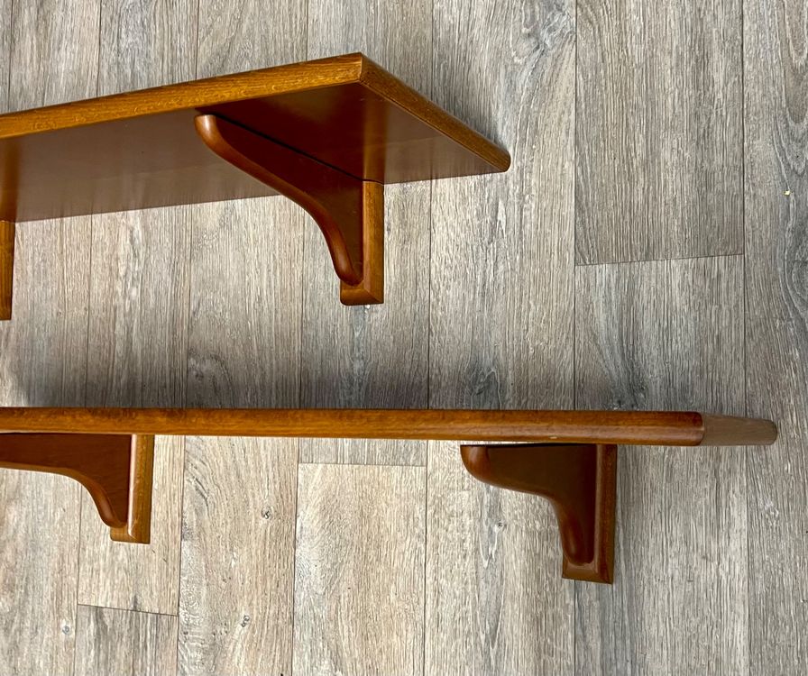 2 Stück Mid Century Teak Wand Tablar Wandregal | Kaufen auf Ricardo