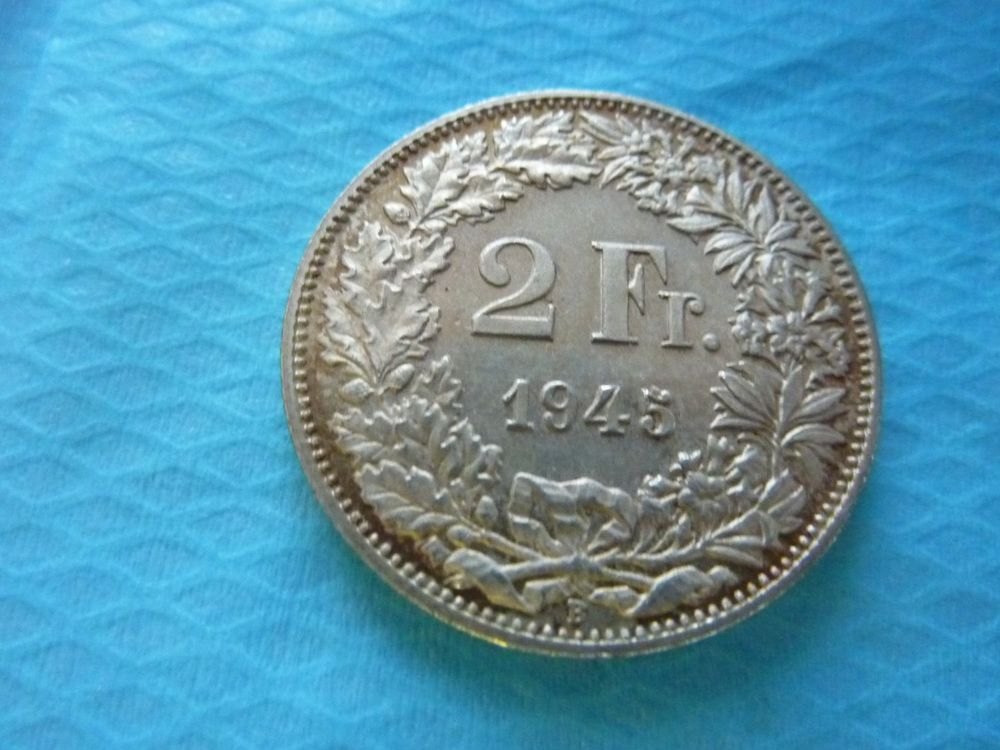 Schöne Silber 2 Franken 1945. | Kaufen auf Ricardo