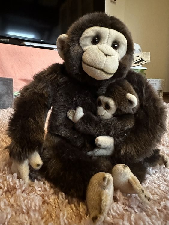 Stofftier Affe 🐒 mit baby Affe WWF (Neu (gemäss Beschreibung)) in Basel ...