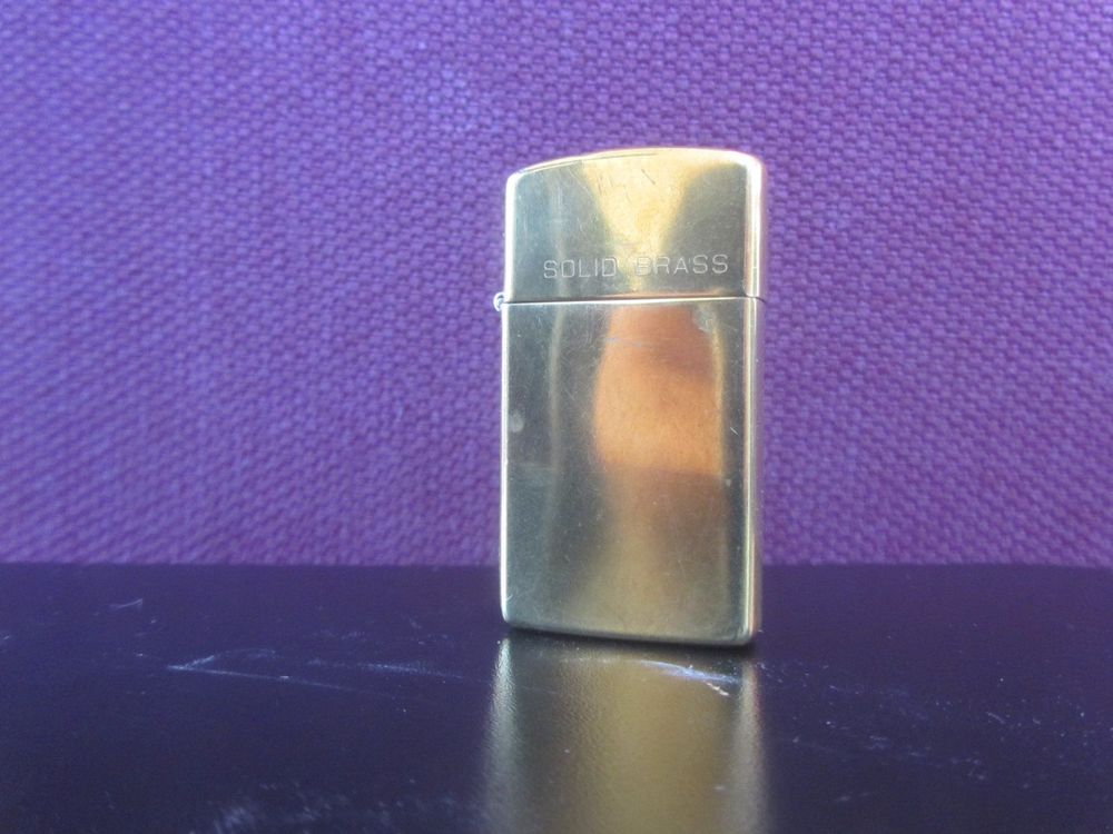 Zippo Slim Solid Brass 1989 | Kaufen auf Ricardo