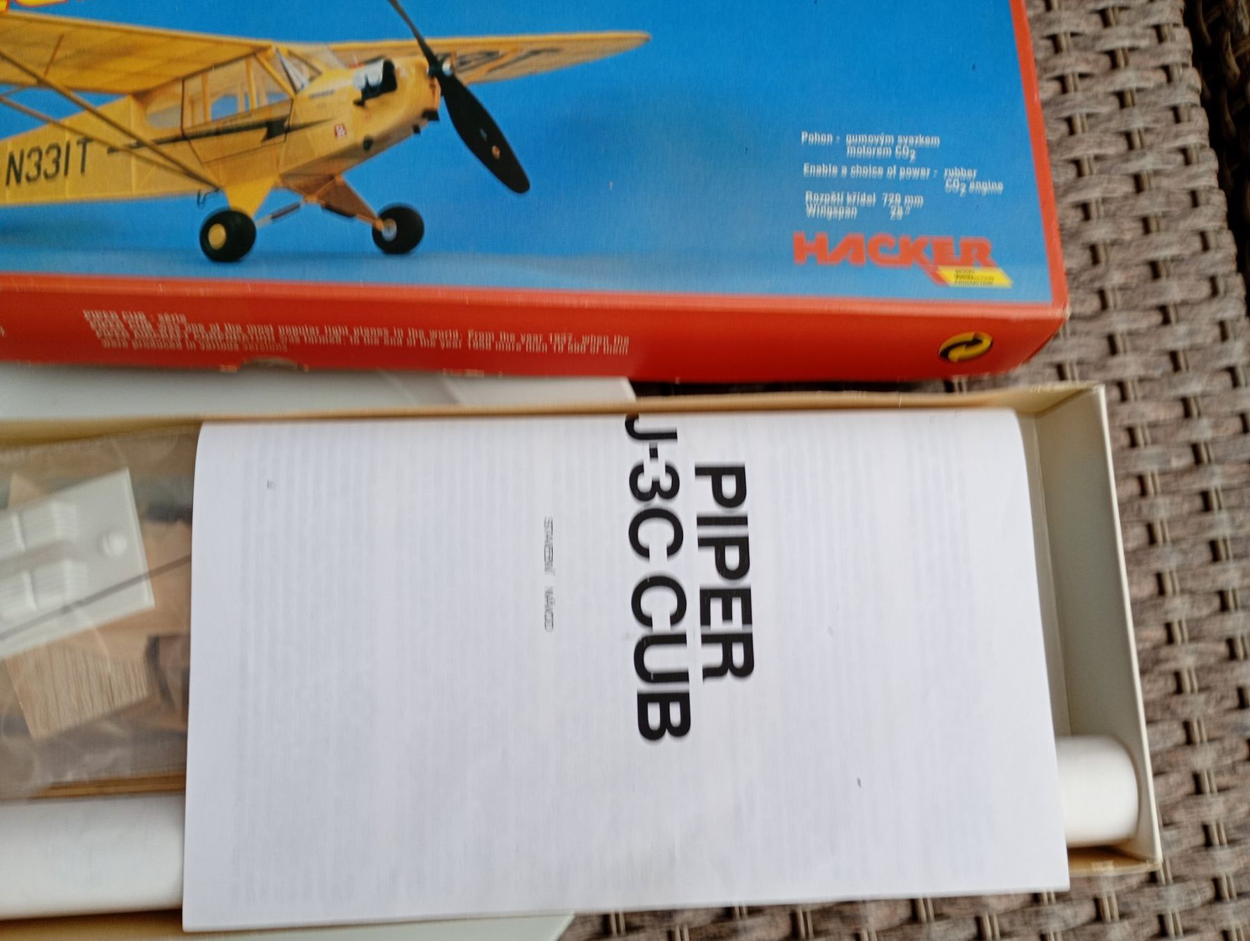 Modellbaukasten Piper J-3C Cub 1:15 von Hacker (Neu und ...