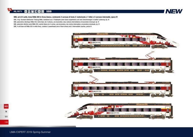 Lima - HL1671 SBB RABe 503 ETR 610 (Neu und originalverpackt) in ...