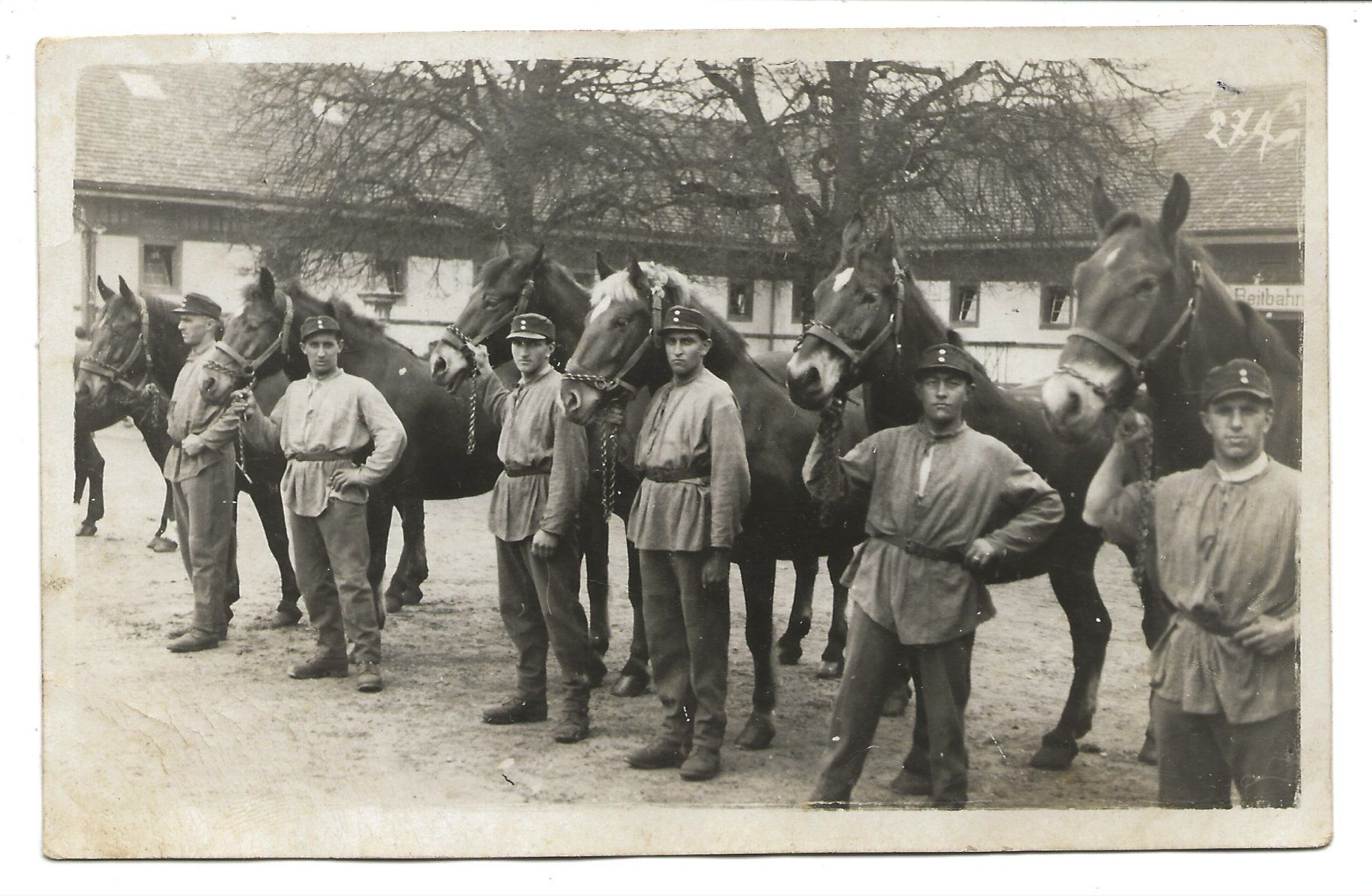 Militär - Train - Soldaten mit Ihren Pferden - echt Foto-AK (Gebraucht ...