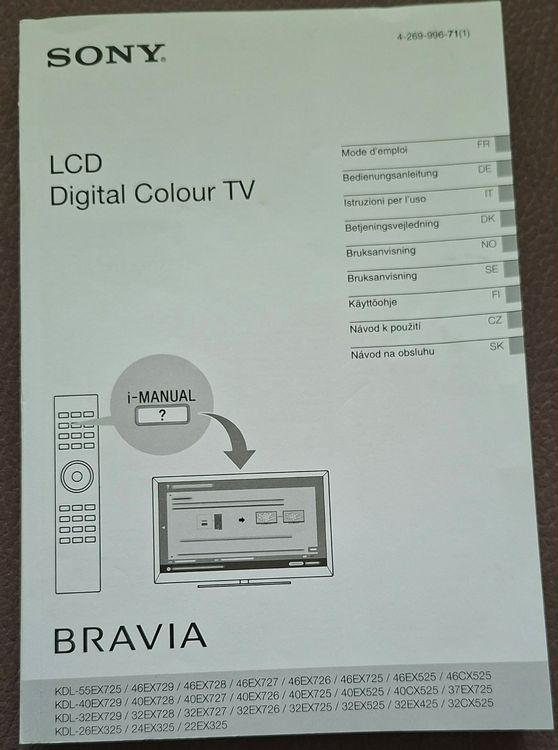 Sony Bravia 40” (40 Zoll) Full HD LCD-TV / KDL-40EX726) (Gebraucht) in ...