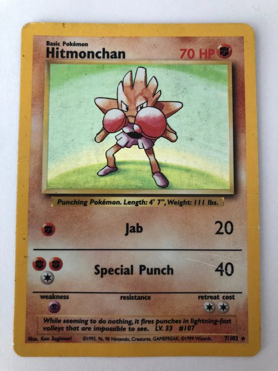 Hitmonchan - Holo - Base Set - Pokemon (Gebraucht) in Nussbaumen AG für ...