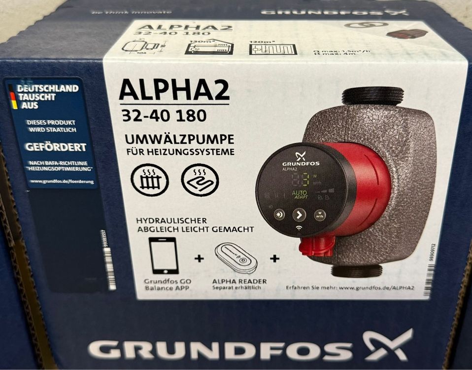 Grundfos ALPHA2 32-40 180 (NEU) | Kaufen auf Ricardo
