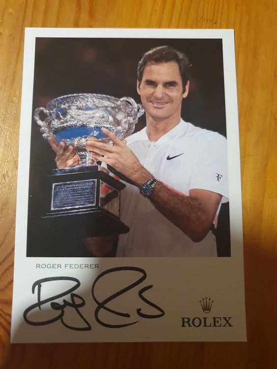 Roger Federer original signierte Autogrammkarte (Gebraucht) in ...