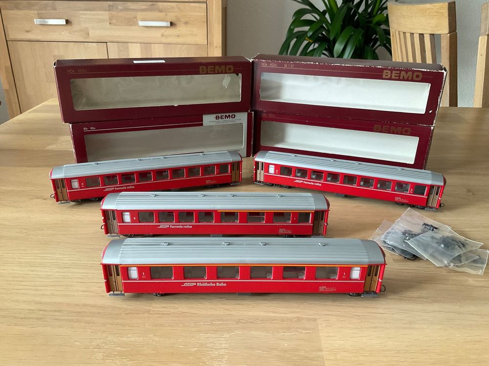 Lot de 4 wagons voyageurs Bemo Hom RhB | Kaufen auf Ricardo