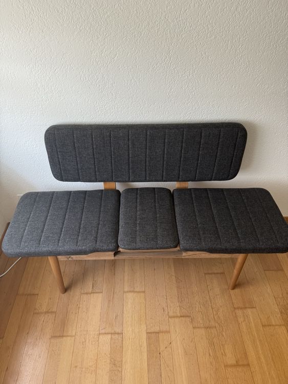 Stylish 3-Seater Bench with Backrest & Storage | Kaufen auf Ricardo