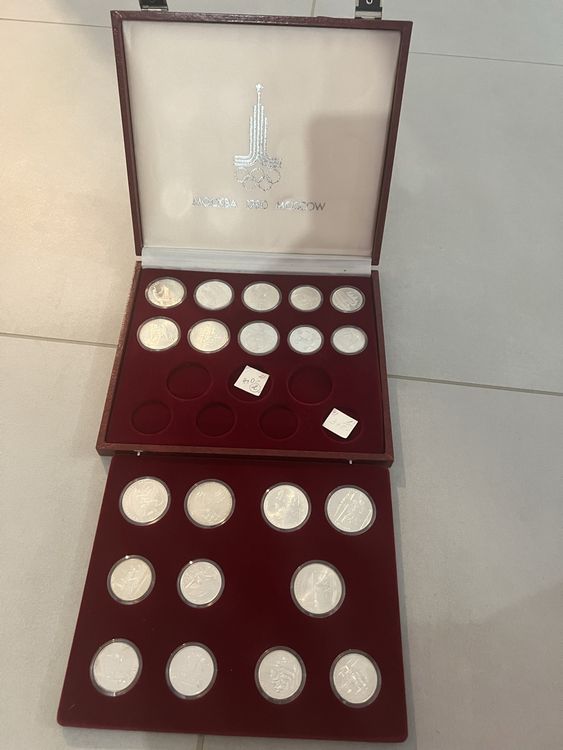 Silbermünzen Olympiade Moskau 1980 Box + Zertifikat | Kaufen auf Ricardo