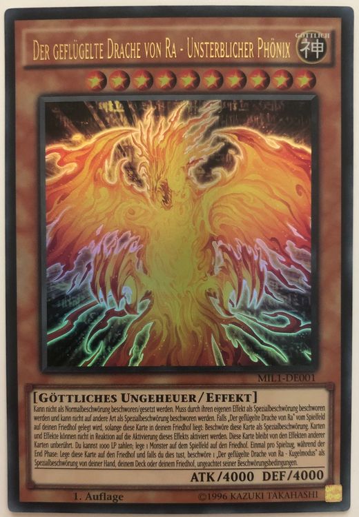 YuGiOh Der geflügelte Drache von Ra - Unsterblicher Phönix | Kaufen auf ...