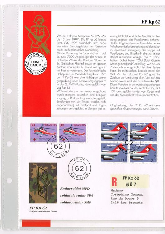 Fp Kp 62 Radarsoldat Mfd Brief 687 Kaufen Auf Ricardo