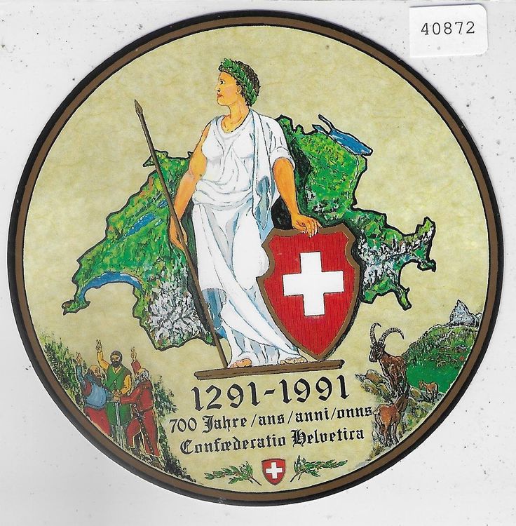 Sticker - 700 Schweiz 1291-1991 Abziehbild Aufkleber (Gebraucht) in ...
