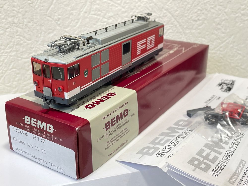 Bemo 1264 212 FO Deh 4/4 ll Realp Gepäcktriebwagen H0m (Neuf avec ...