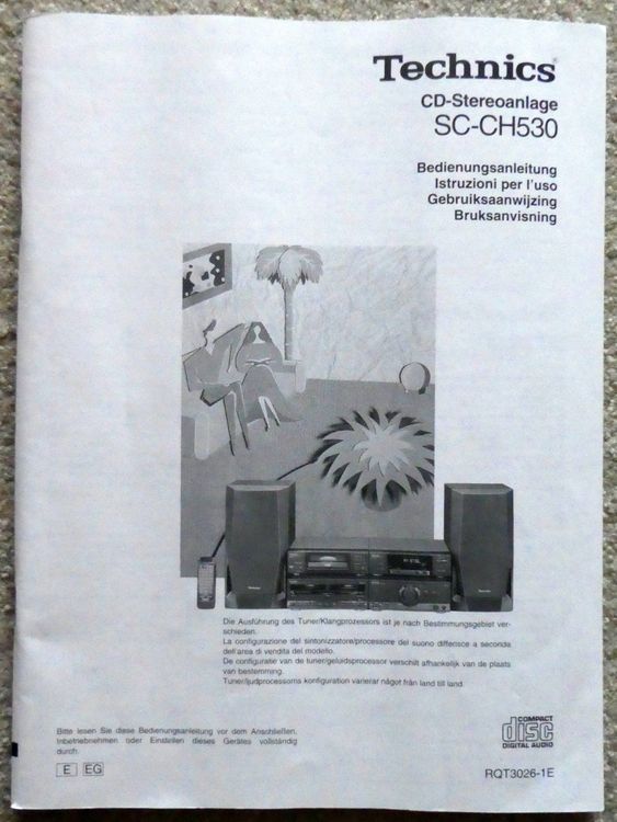 Technics Stereoanlage 2x 35W CD & MC-Doppeldeck SC-CH530 (Gebraucht) in ...