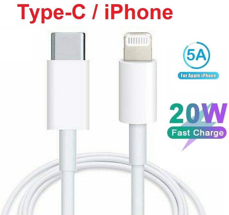 Ladekabel 20W USB-C für iPhone 11, 12, 13, 14 Kabel | Acheter sur Ricardo