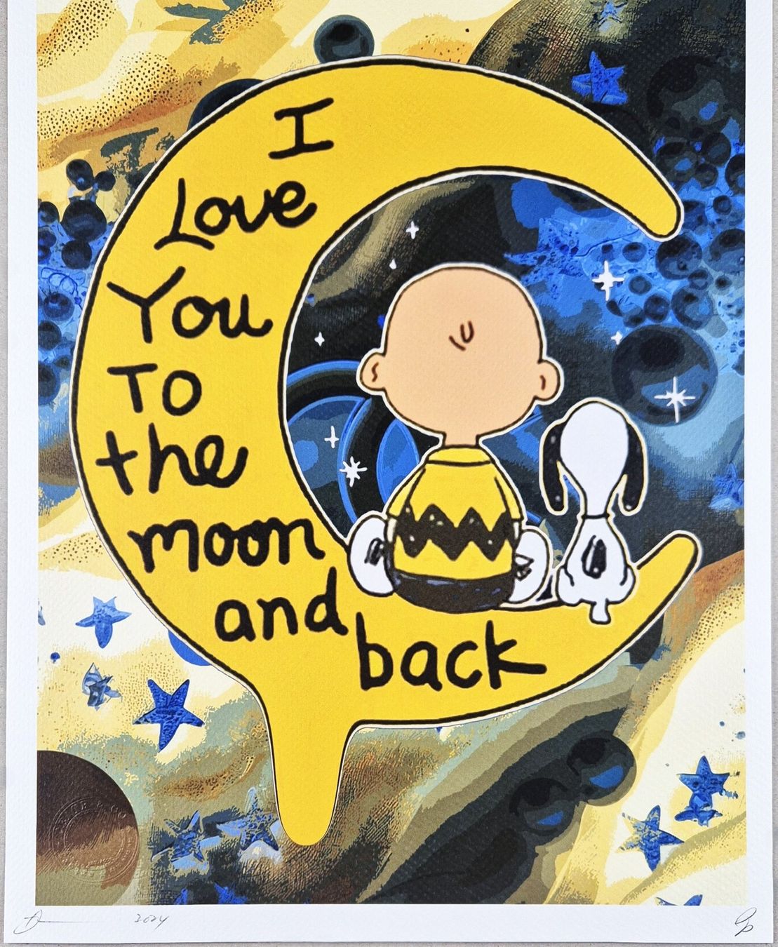 Death NYC Ltd Ed Pop Art Druck " I Love You Charlie & Snoopy (Neu ...