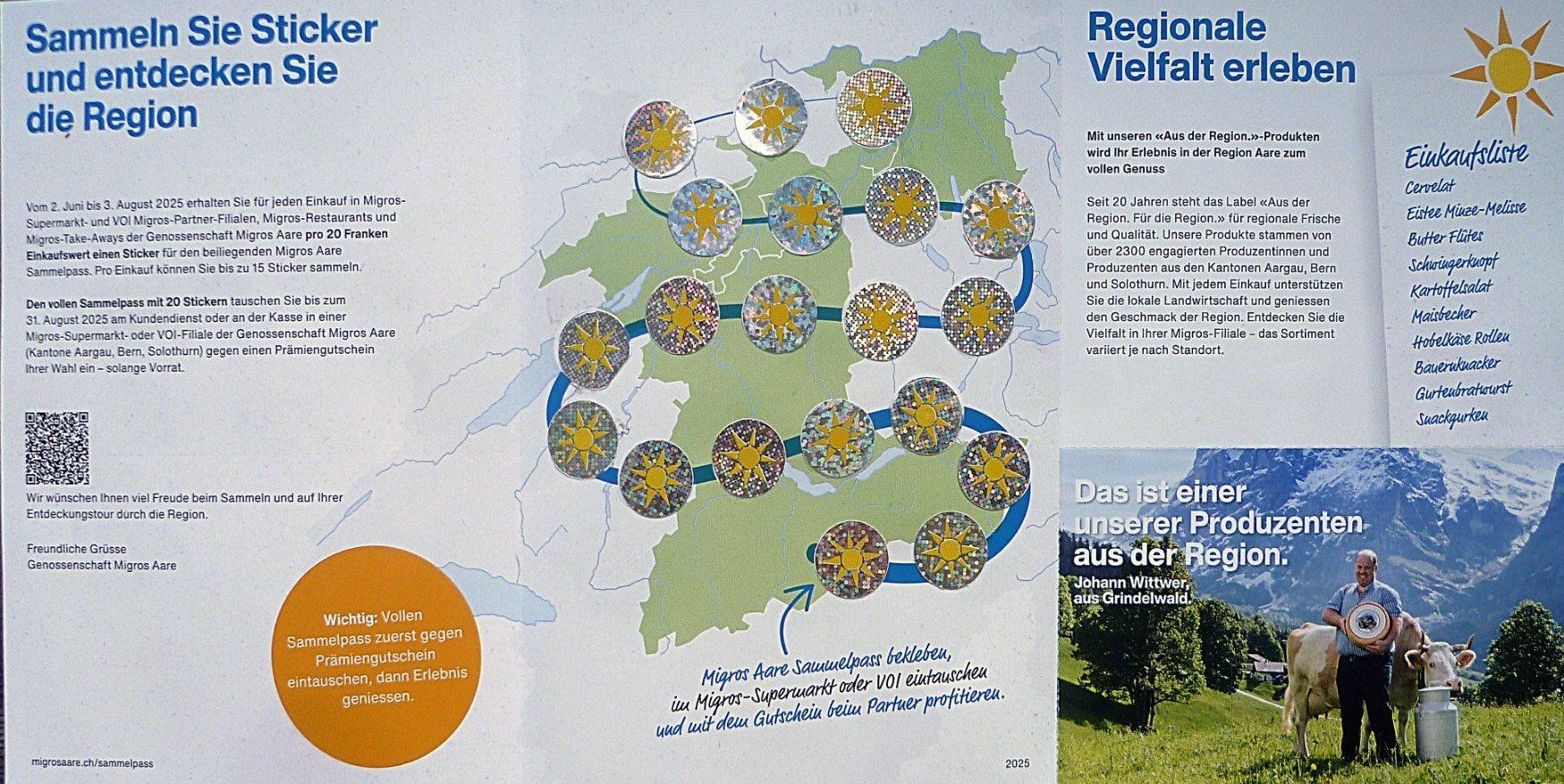 Migros Aare Sammelpass komplett (Neu (gemäss Beschreibung)) in Luterbach für CHF 1.4 – mit ...