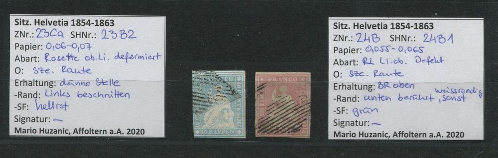 Strubel ZNr 24B + 23Ca Beide mit Befund | Kaufen auf Ricardo