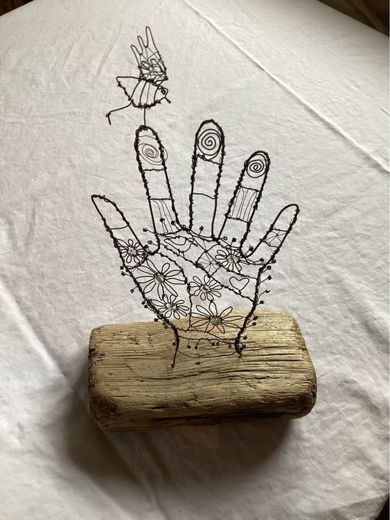 Drahtkunst Hand Skulptur Frühling Deko Vogel Geschenkidee (Gebraucht ...