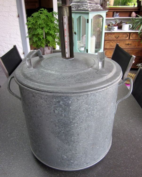Alter verzinkter Einmachtopf, Einkochtopf ca. 50/60er Jahre (Gebraucht ...