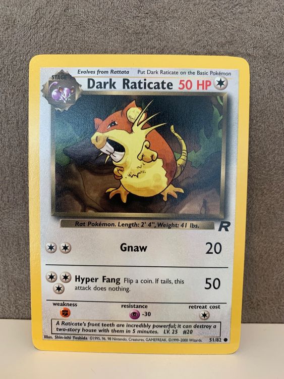 51/82 Dark Raticate Rattikarl ENG Pokemon Team Rocket (Gebraucht) in ...