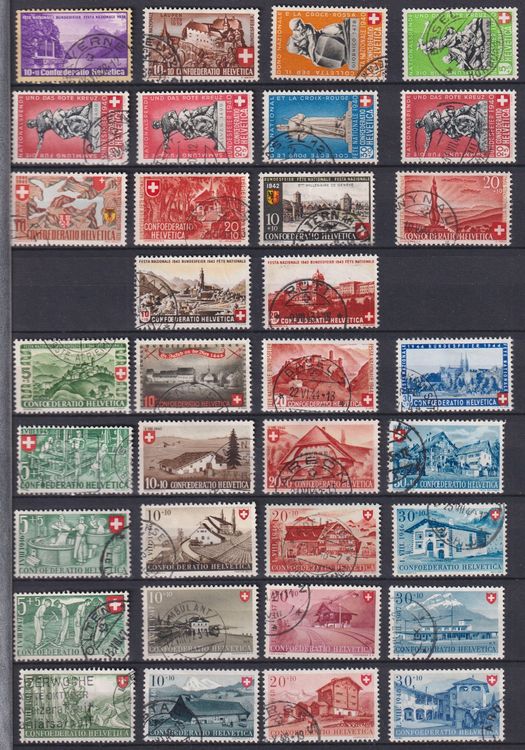 A) Lot Pro Patria 1938-1953, sehe Scan (Gebraucht) in Claro für CHF 14 – mit Lieferung auf ...