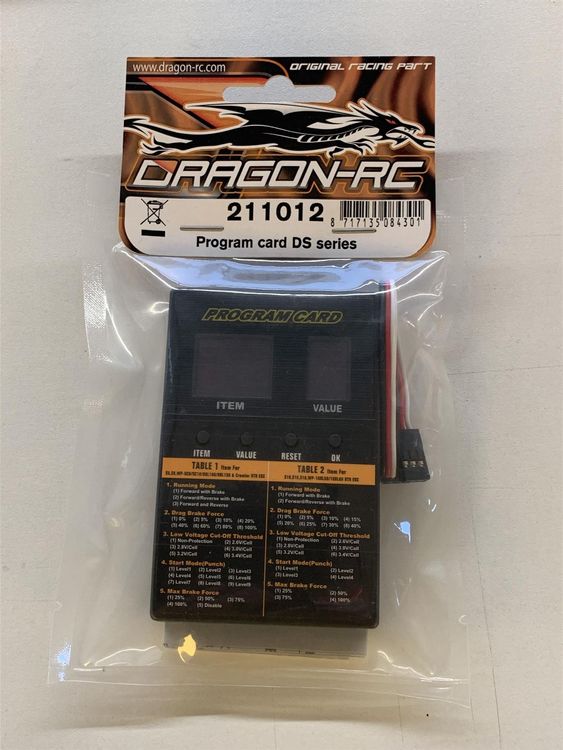 Dragon-RC Programcard DS series / 211012 (Neu und originalverpackt) in ...
