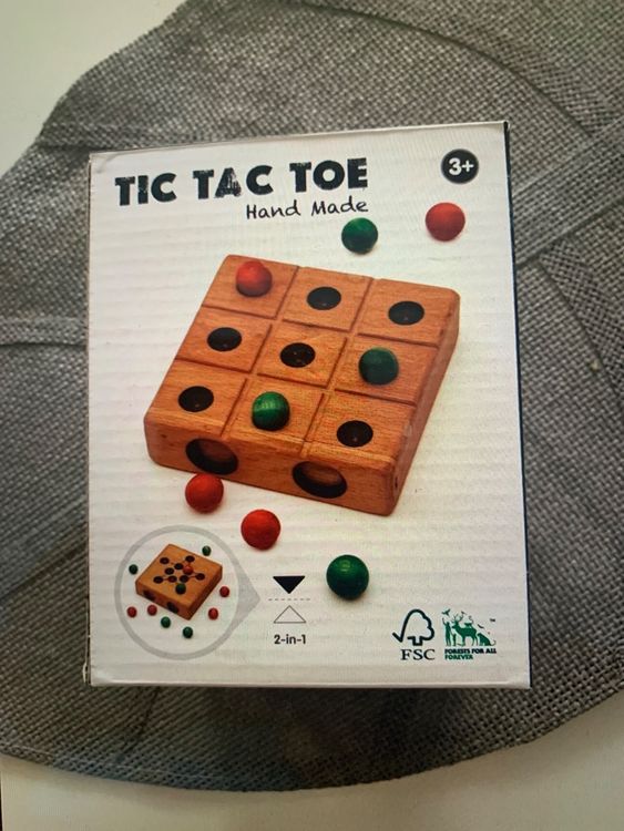 ♥ Spiel Tic Tac Toe 3 D ab 3 Jahren, Hand Made * NEU * (Neuf avec ...