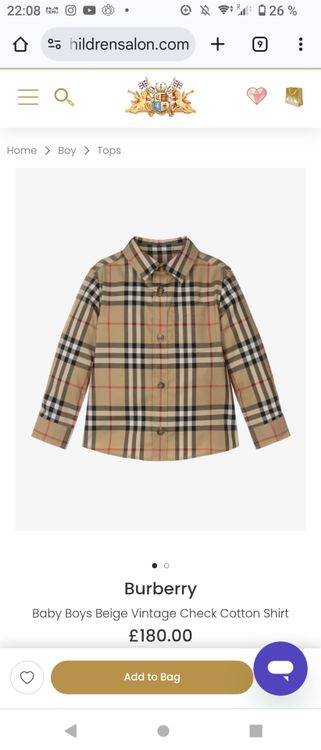 Burberry baby 12 mois (Neuf (Voir description)) à Le Landeron pour CHF ...