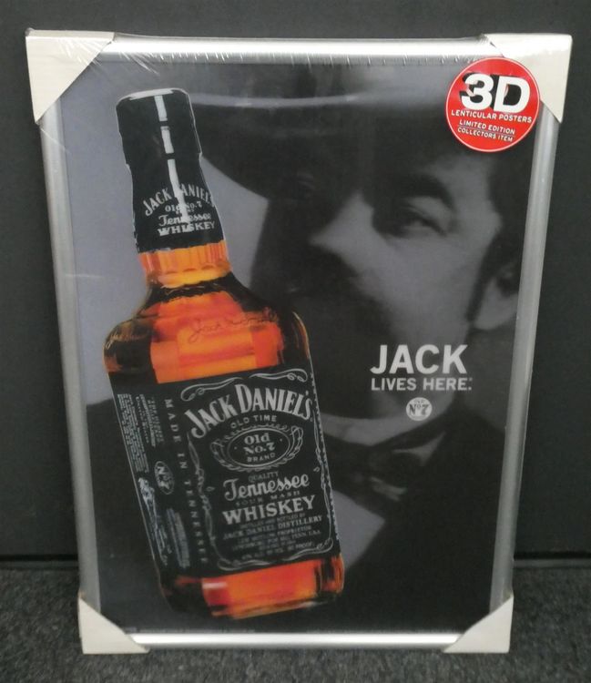 3D Bild mit Rahmen Jack Daniel's, limitierte Auflage / NEU (Neu und originalverpackt) in ...