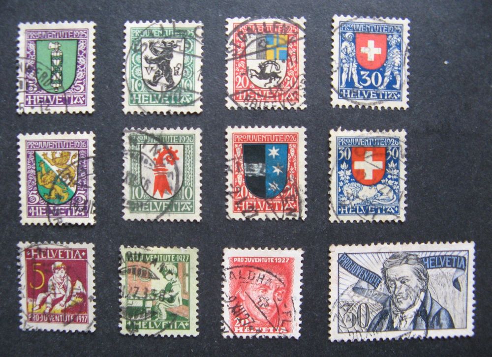PJ 1925 - 1927 3 Sätze gestempelt (Gebraucht) in Frauenfeld für CHF 3.5 – mit Lieferung auf ...