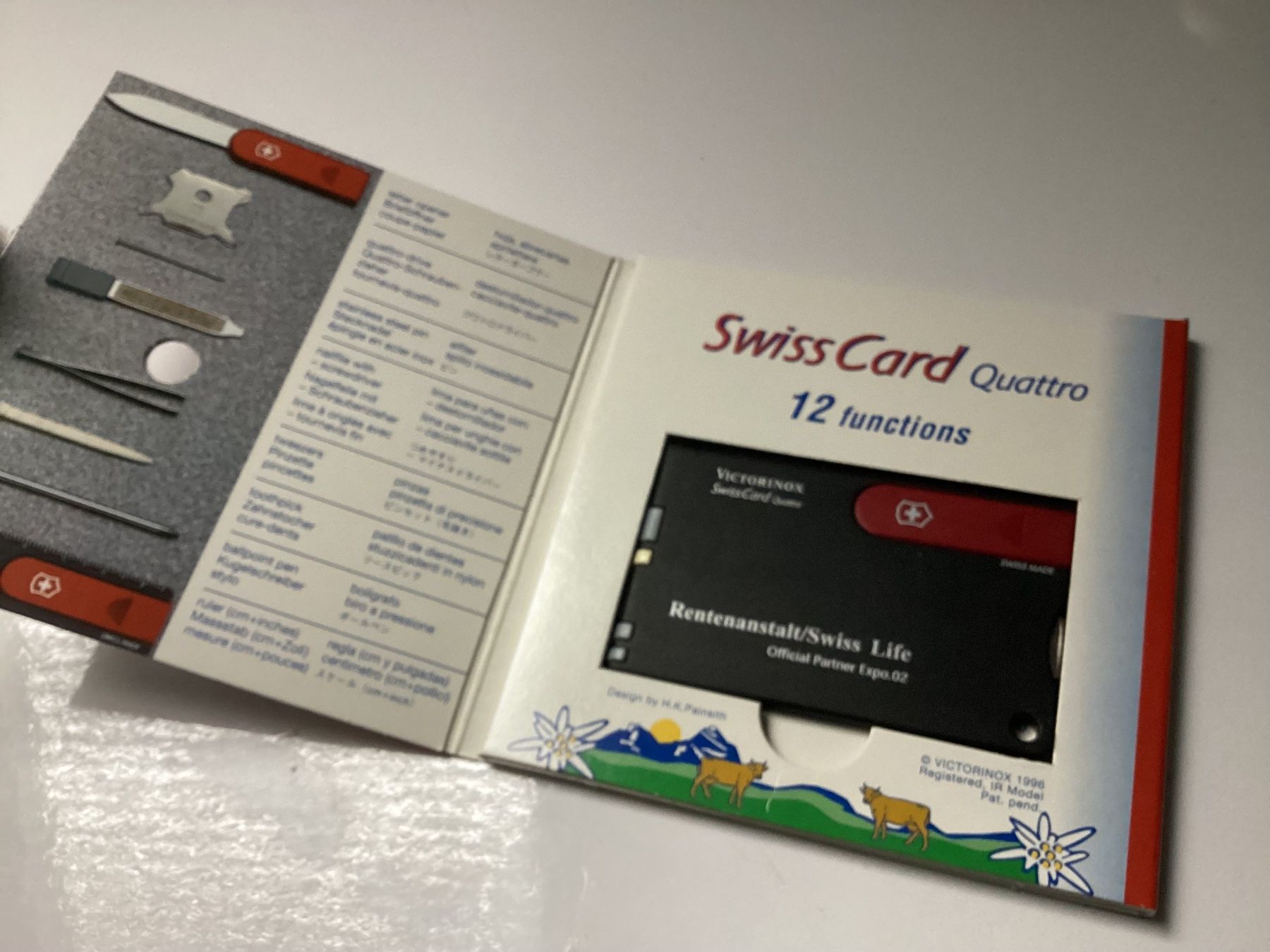 Victorinox Swiss Card Quattro "RENTENANSTALT/SWISS LIFE“ Neu (Neu und ...