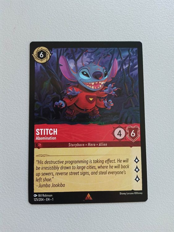 Lorcana - Stitch - Rare Karte - Disney (Neuf (Voir description)) à ...