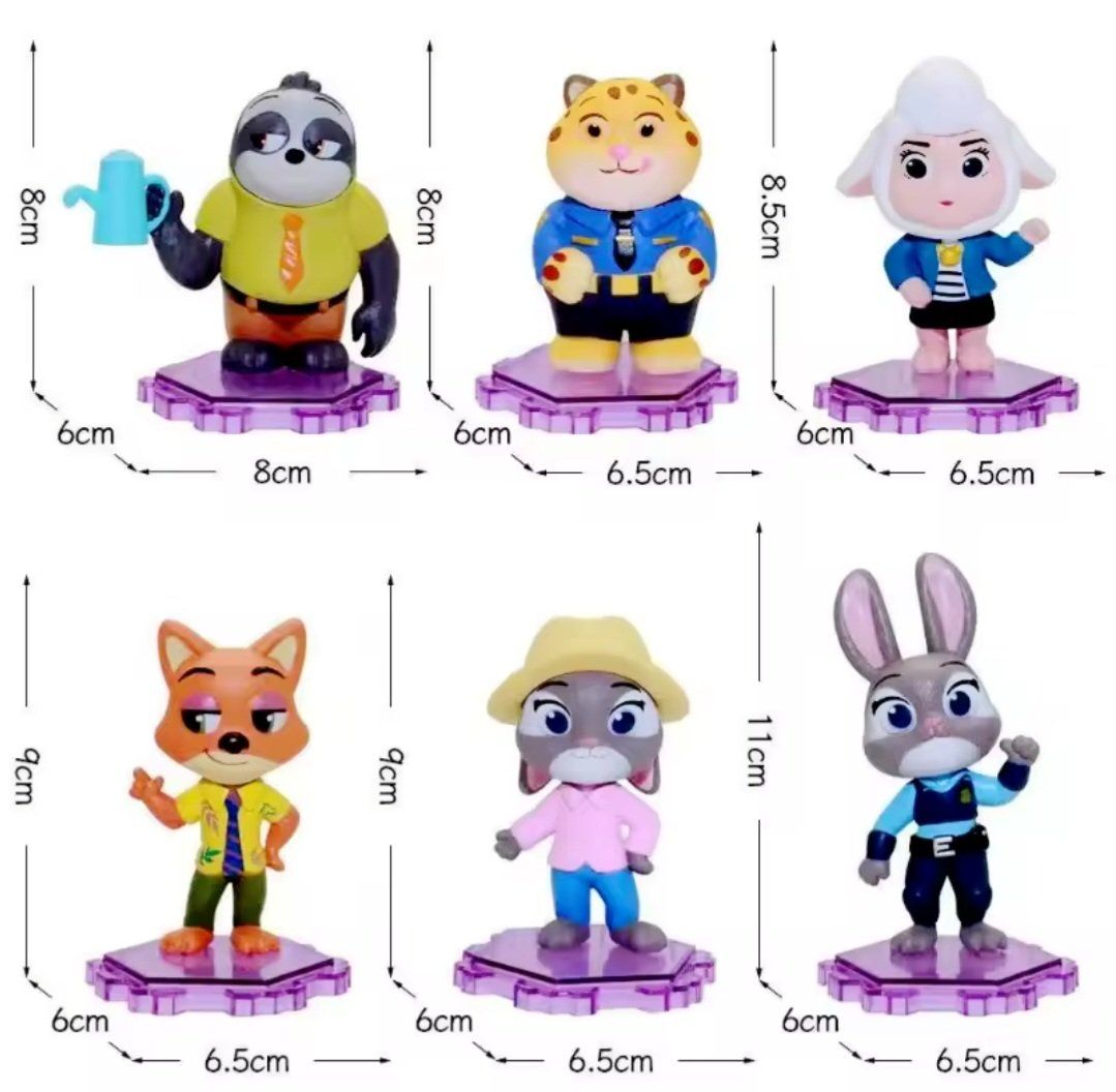 6x Figurines de dessin animé (Neuf avec emballage d'origine) à ...