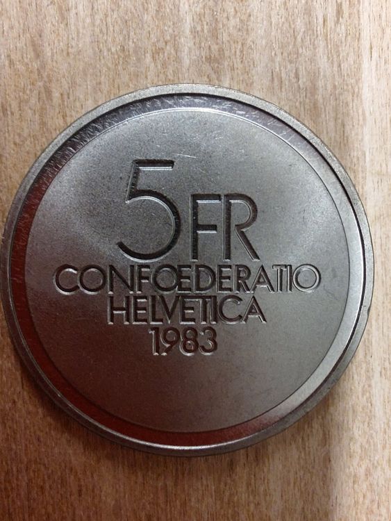 5 Fr. Sondermünze 1983 (Gebraucht) in Bern für CHF 6.2 – mit Lieferung auf Ricardo kaufen