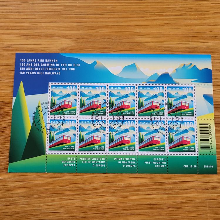 Kleinbogen CH ET 150 Jahre Rigi Bahnen 2021 Goldau Erste (Gebraucht) in Biel/Bienne für CHF 5 ...