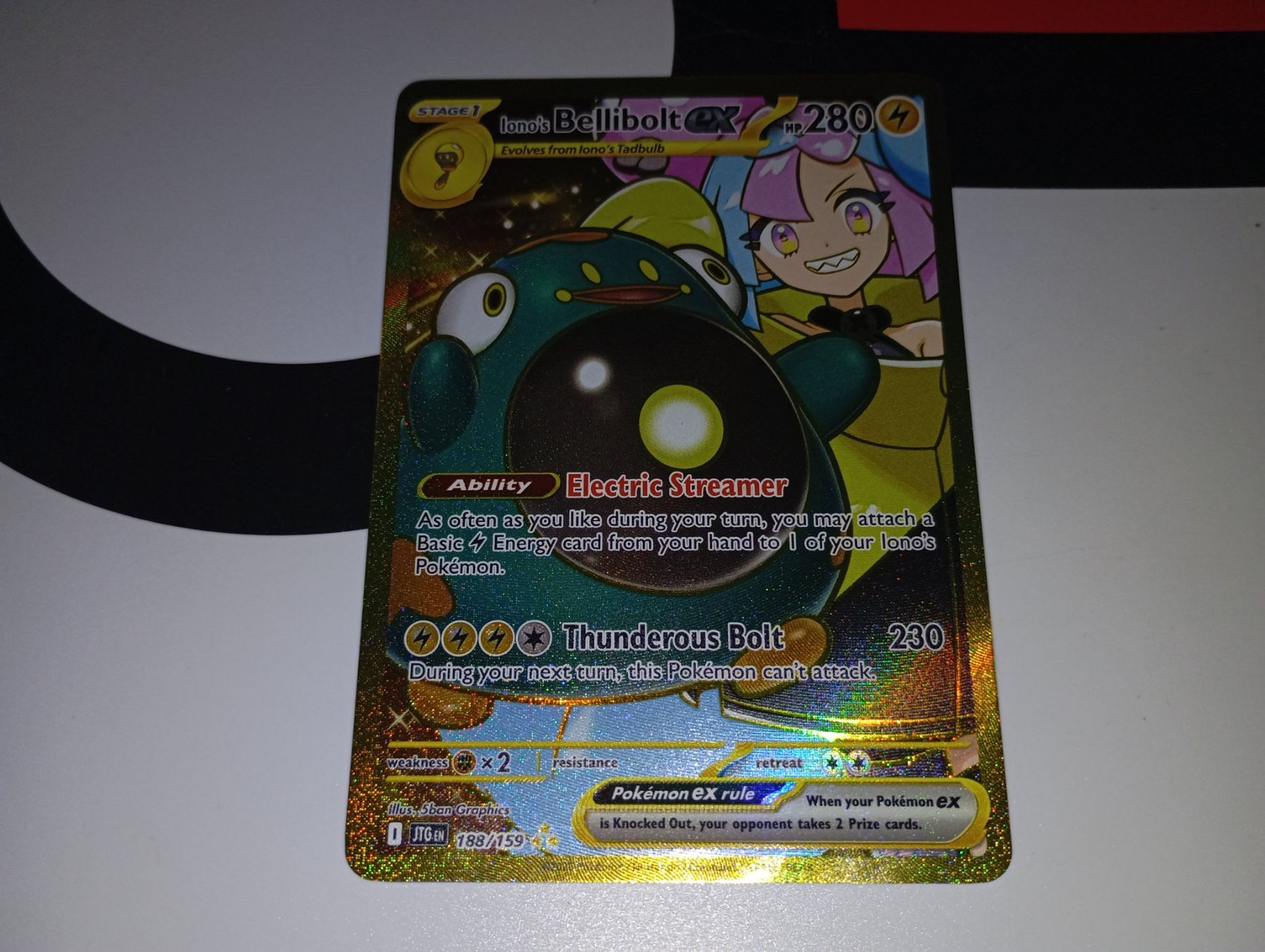 Pokémon Karte Ionos Bellibolt EX 188/159🔥Gold Hyper Rare🔥⚡ (Neu (gemäss ...