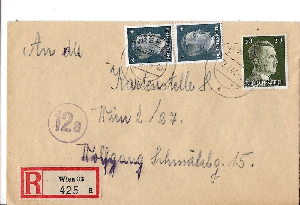 Deutsches Reich, R-Brief, 1944, Frankatur, Wien | Kaufen auf Ricardo