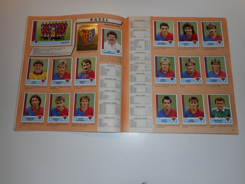 Panini Football Album 88/1988 SFV-ASF Fast komplett (Gebraucht) in Cham ...