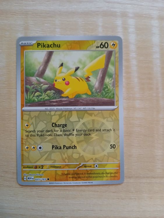 Pokemon Pikachu 25 Reverse Holo 151 EN (Gebraucht) in Bülach für CHF 1 ...