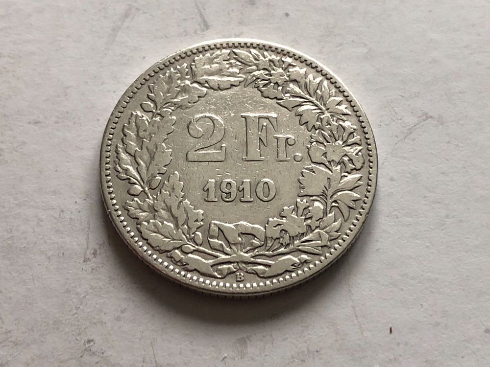 Schweiz 2 Franken 1910 Silber Rar (Gebraucht) in Flumenthal für CHF 9 – mit Lieferung auf ...