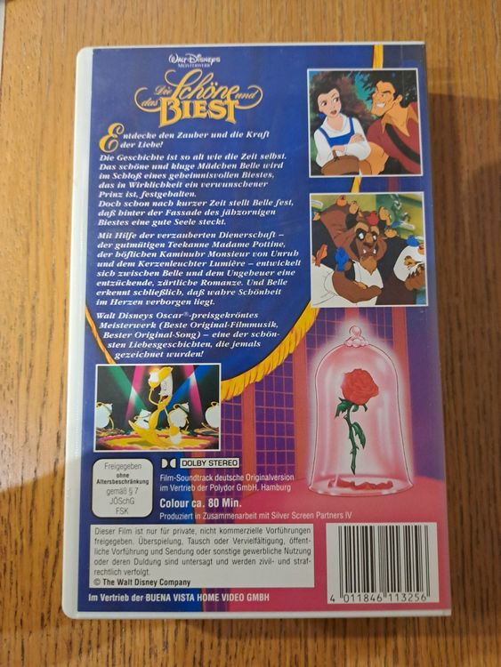 VHS-Videokassette, Die Schöne und das Biest, Walt Disney (Gebraucht) in Unterseen für CHF 8 ...